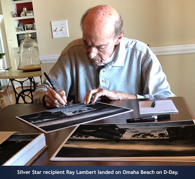 1st Infantry Division lands on Omaha Beach D-Day autographed photo ...