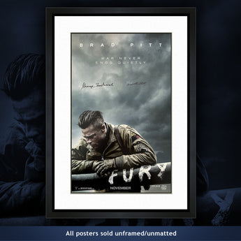 Autographed "FURY" Movie Poster – ValorStudios