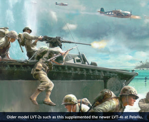 "Off the Beach!" Matt Hall art print autographed by WWII Marines ...
